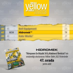 HİDROMEK SEKTÖRÜNDE BİR KEZ DAHA DÜNYANIN EN BÜYÜKLERİ ARASINDA ...